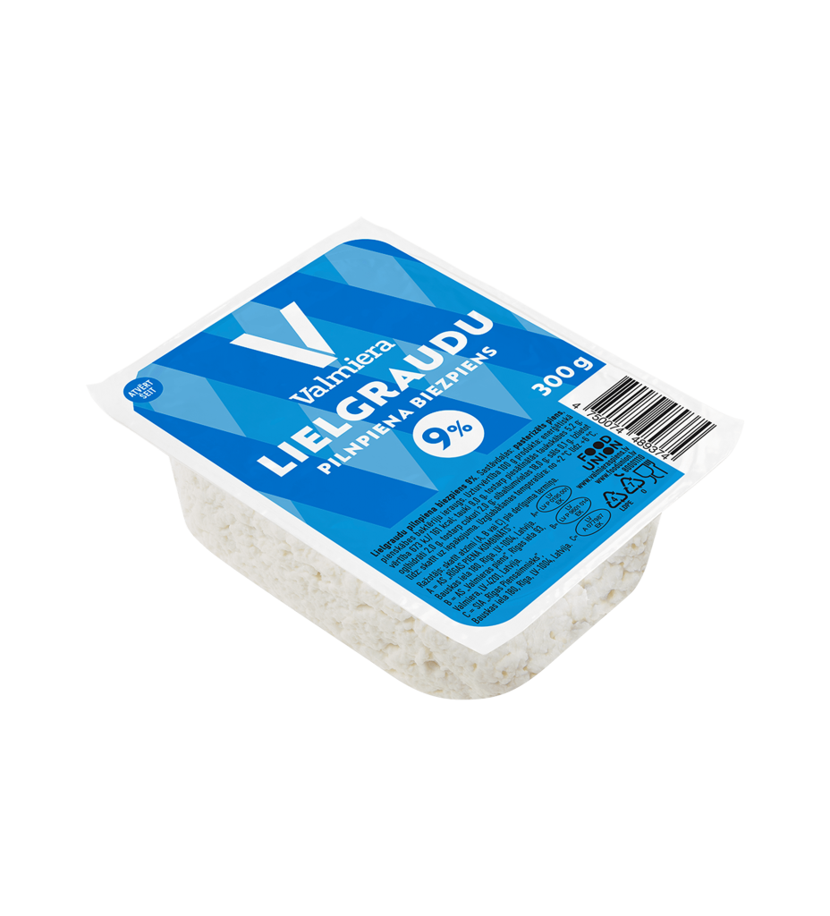 Полноценный творог 9%, 180г | Valmieras Piens